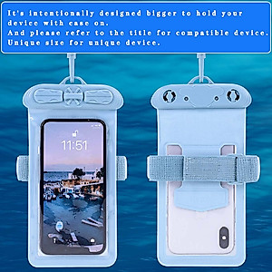 Puccy Case Cover, Compatible with Lenovo ThinkPhone by Motorola Moto Waterproof Pouch Dry Bag (Not Screen Protector Film) Blue