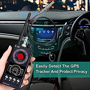 JMDHKK Anti Spy RF Detector Bug Detector, Camera Finder Scanner, GPS Tracker Detector, Find and Locate Eavesdropping Device Auto Scan 4-in-1 Detector