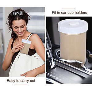 4 Pack Glass Bubble Tea Cups - 24oz Mason Jar with Lid and Straw, Clean Brush, Reusable Wide Mouth Glass Smoothie Cups, Boba Cup, Iced Coffee Cup, Travel Glass Drinking Bottle Mason Jar