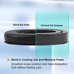 Gel Ear Pads for 3M WorkTunes Connect Hearing Protector (90541, 90542, 90543, 90544), Gel Ear Seals for 3M Peltor Sport Tactical 300/500, ZOHAN EM042/ 033/037 Series and PROHEAR 032/033/037