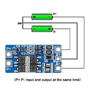 Aideepen 5PCS 2S 10A BMS Lithium PCB Protection Boards 8.4V 7.4V 8.4V-9V PCM PCB Li-ion Lipo 2 Cell Pack with Balance Function Charger Protection Circuit Board