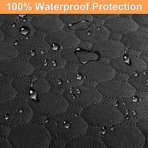 Mancro SUV Cargo Liner for Dogs, Water-Resistant Dog Seat Cover for SUV with Bumper Flap Protector, Sturdy Non-Slip Polyester Pet Trunk Cargo Cover for Vehicles, Vans, Universal Fit (84” L x 54” W)