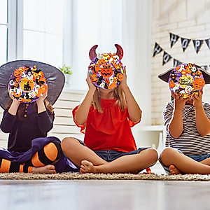 Fancy Land Halloween Wreath Craft Kit Foam Crafts for Kids Trick or Treat Decorations 12 Sets