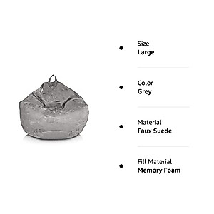 Delmach Bean Bag Chair Cover (No Filler) | Bird's Nest Shape | Adult Size | Microsuede | Stuffed Animal Storage for Kids Or Memory Foam| Double Stitched | Durable Zipper | Soft Premium