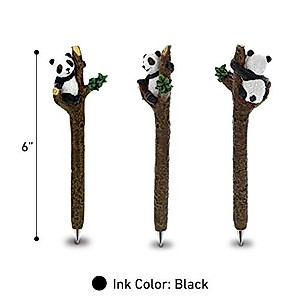 Planet Pens Panda Novelty Pen - Fun and Unique Kids and Adults Ballpoint Pen, Colorful Wild Life Writing Pen Instrument For Cool Stationery School and Office Desk Decor