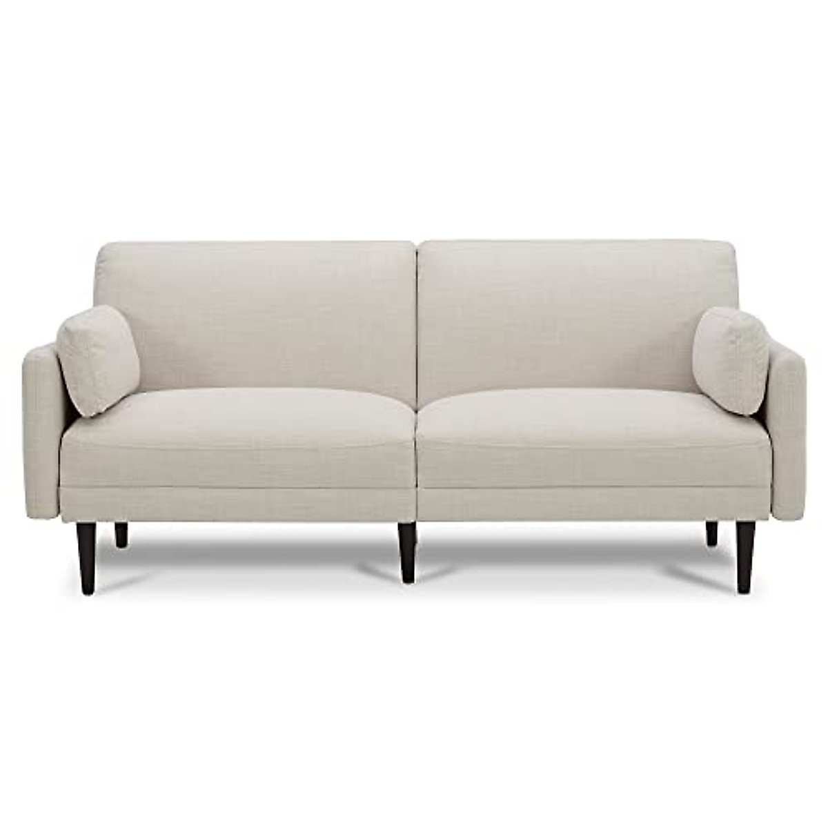 CHITA Mid-Century Modern Sofa, Fabric Couch for Living Room with Solid Wood Leg, No-Tools Assembly, 72.8''W, Linen