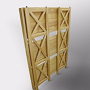 Casual Home Montego 3-Shelf Folding Bookcase, Natural , 27.5" Wide