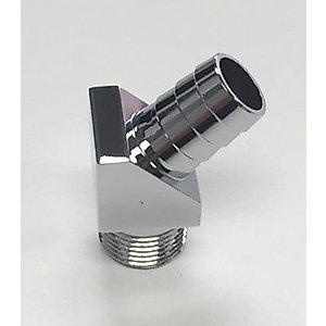 Chrome Aluminum 45 Heater 5/8" Hose Fitting, 1/2 NPT