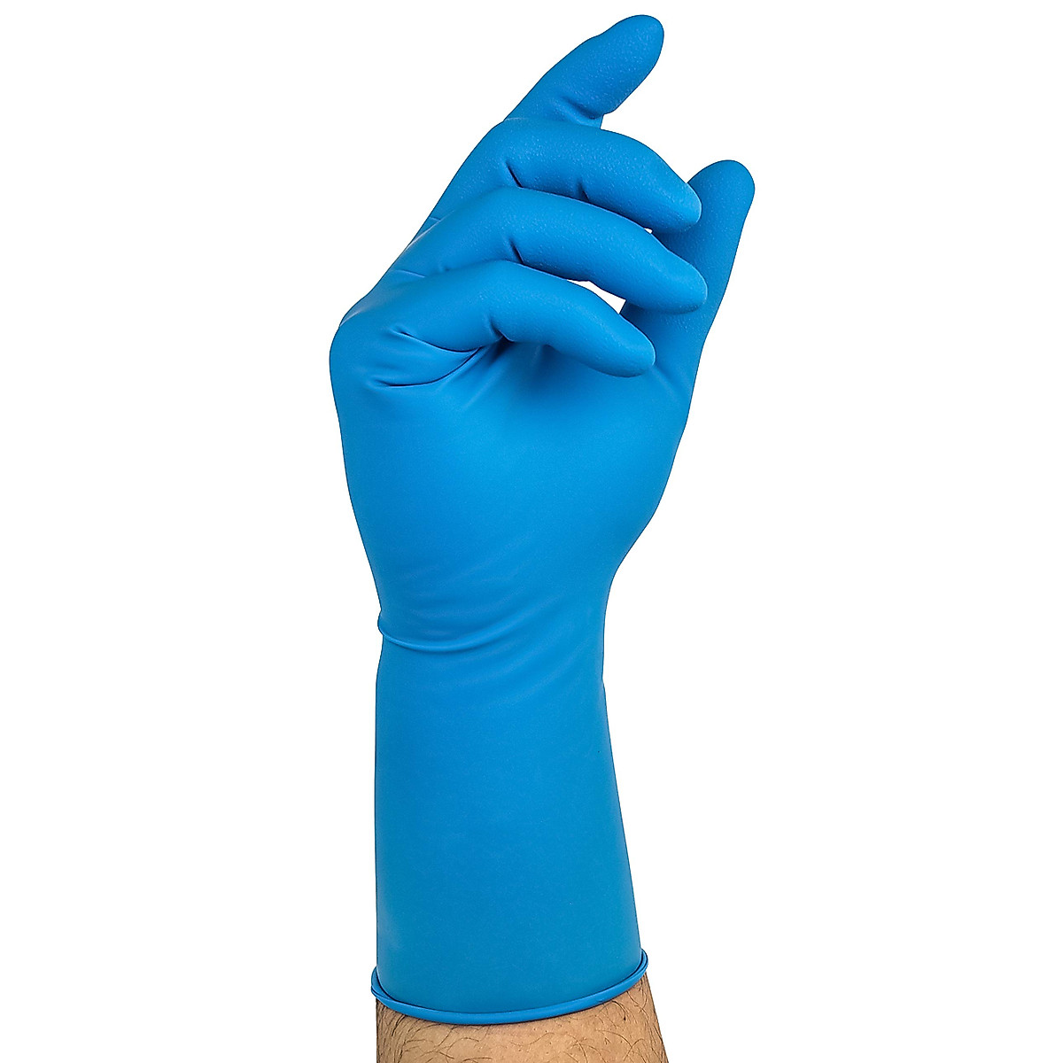 Microflex SafeGrip SG-375 Extra Thick Disposable Latex Gloves for Life Sciences, Automotive w/Textured Fingertips - XL, Blue (Box of 50)