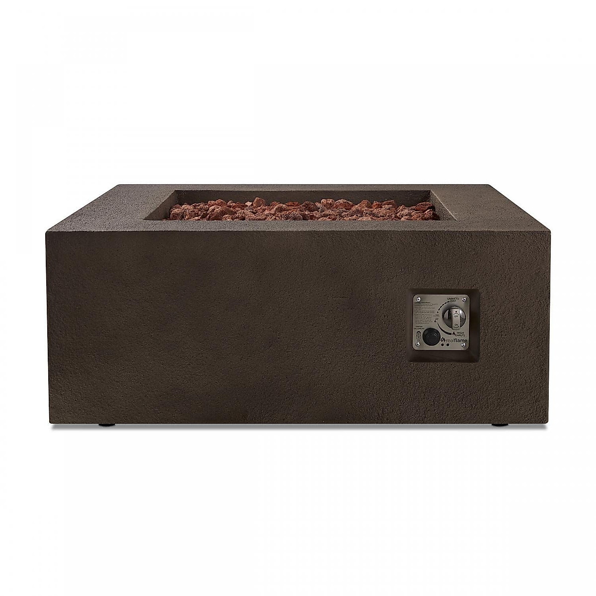 Lakeview Villa Flora 36-Inch Square Natural Gas Fire Pit Table - Kodiak Brown - SC-9720NG-KB