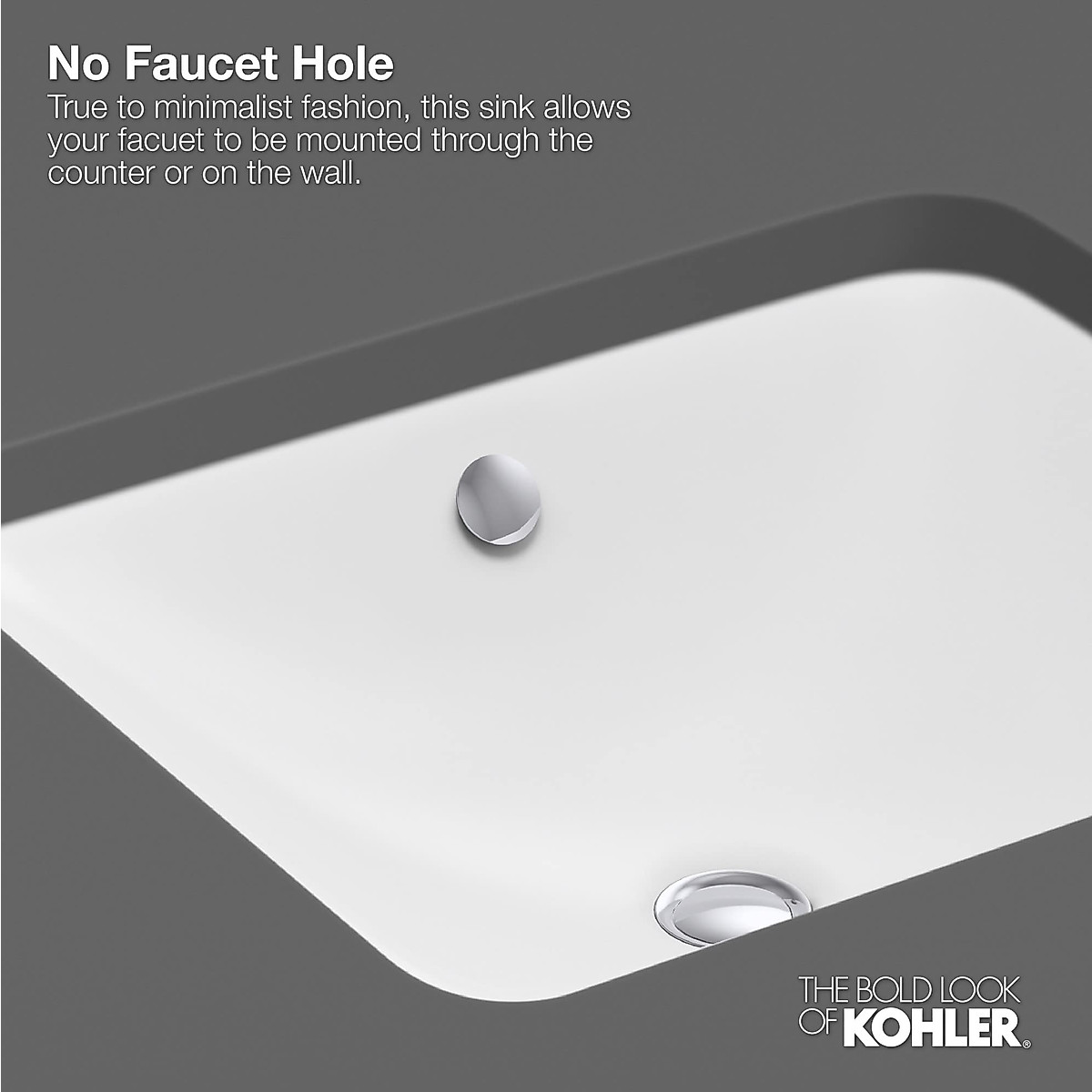 KOHLER K-2355-0 Archer Under-Mount Bathroom Sink, White