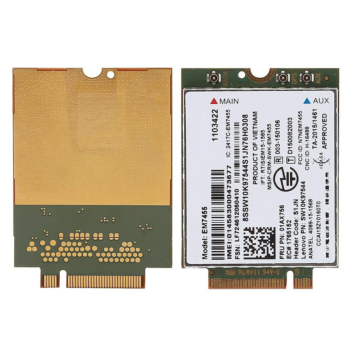 Portable 4G LTE Module for ThinkPad, EM7455 UMTS HSDPA HSPA + LTE 4G Network Card, Integrated Chipset, NGFF/M.2 Interface, Network Module for T460, T460p, T460s T470 T470S T470P X260 X270