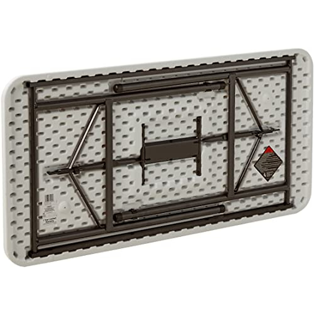 COSCO 4 ft. Straight Folding Utility Table, White, Indoor & Outdoor, Portable Desk, Camping, Tailgating, & Crafting Table