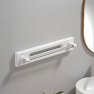 YLYAJY LED Induction Light Towel Holder Without Drilling 1/2 Rod Towels Bathroom Shelf Bathroom Accessories (Color : E, Size : As Shown)
