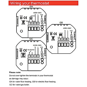 Maiju Smart tat Light Temperature Controller 5A Water Floor Heating for Home No Wi-Fi -- White