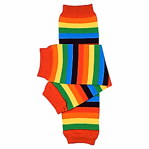juDanzy Christmas and Halloween baby and toddler Leg Warmers for Girls and Boys (One Size, Rainbow stripe)