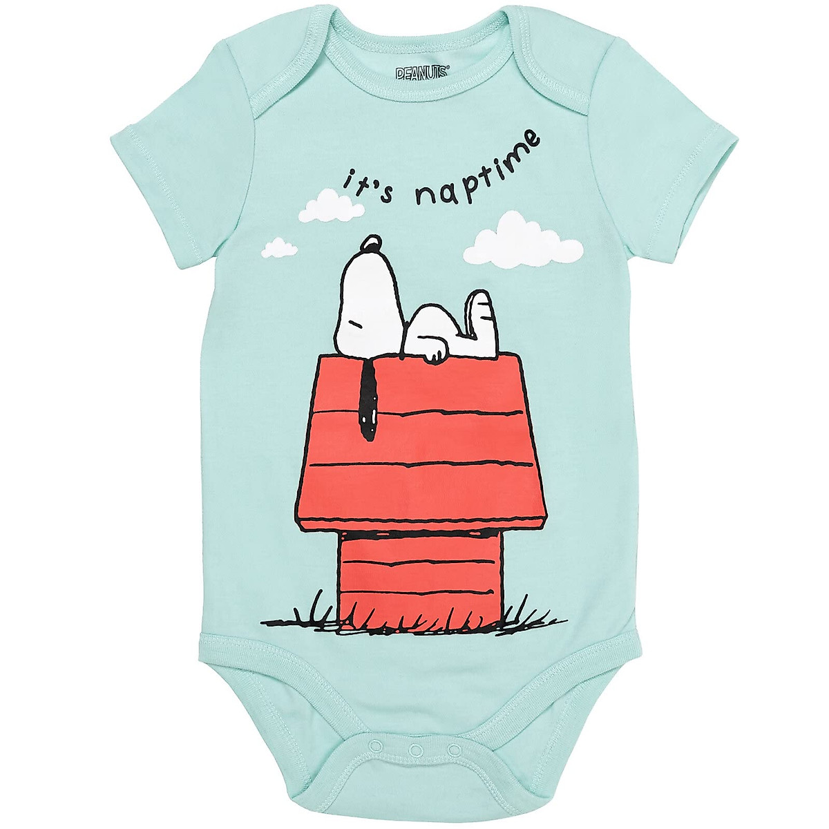 Peanuts Snoopy Charlie Brown Baby Boys 5 Pack Short Sleeve Bodysuit Multi 24 Months