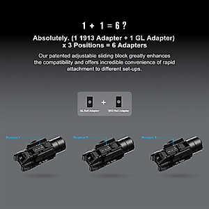 OLIGHT PL Turbo Weaponlight, 800-Lumen 515 Meters Long-Range Tactical Flashlight, 66,300 High Candela Compact Rail-Mounted light with Strobe Function and Rail Locating Keys, Fits Picatinny and GL Rail