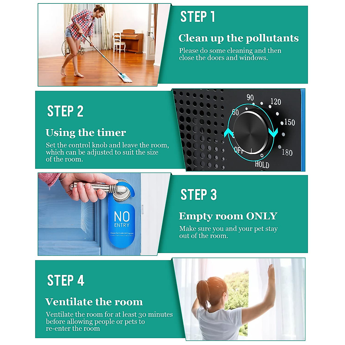 Rddmen 0zone Generator 30,000mg/h - 0zone Machine for Cars, Rooms, Smoke & Pets Odor