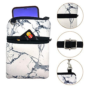 Wanty Cell Phone Bag - Small Crossbody Bag, Cell Phone Purse Smartphone Wallet with Shoulder Strap for Women (White)