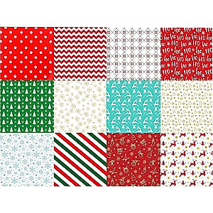 Christmas Tissue Paper for Gift Wrapping Bags, Colored Tissue Paper Christmas, 60 Sheets 20 x 20 Inches Per Sheet 12 Designs 5 Sheets Each Design for Gift Wrapping, Xmas Wrapping Bags and Wine Bottles