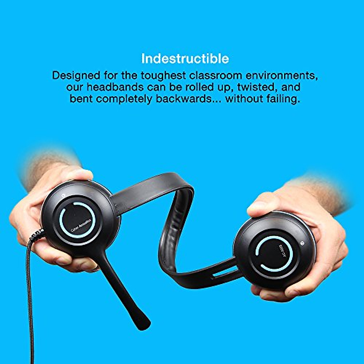 Cyber Acoustics 3.5mm Stereo Headset (AC-5002) with Noise Canceling Microphone for PCs, Tablets, and Cell Phones in The Classroom or Home