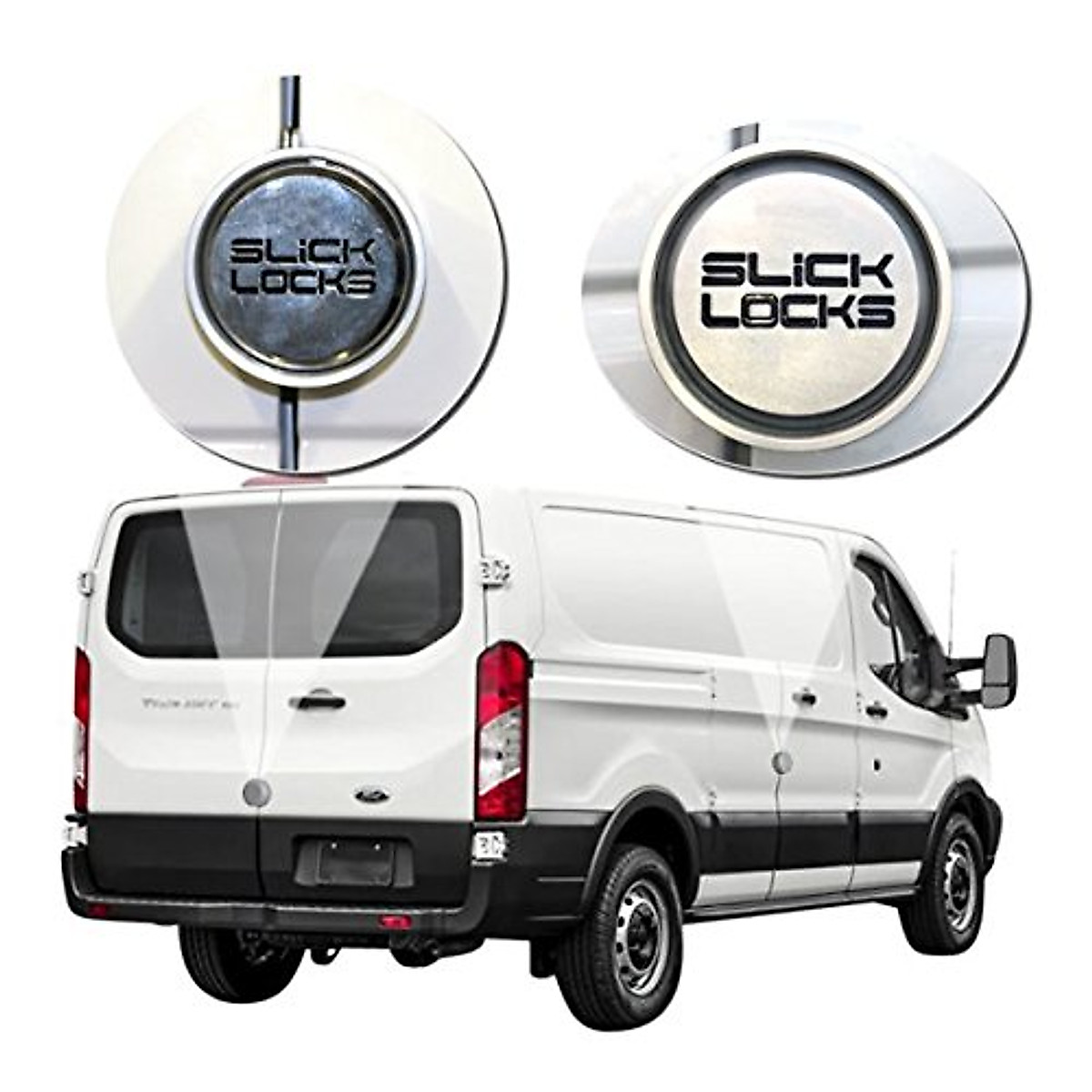 Slick Locks FD-TR-HD-FVK-1-TK Slick Locks Complete Ford Full-Size Transit Van With Side Hinged Doors Kit (With 2 Locks)