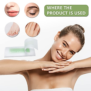 Viilife 48 Pcs Facial Wax Strips 24 Double Sides Mini Wax Strips Hair Removal at Home Waxing Hair Removal for Women's Facial Eyebrows Upper Lip and Chin with 8 Calming Wipes