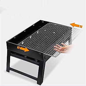 JINDAO-URG Barbecue Grill, Folding Portable Charcoal Barbecue Table, Barbecue Brush, Camping Grill Stove, Camp Stove, Garden Outdoor Cooking Fun, Barbecue Tools Set 3-5 People URG
