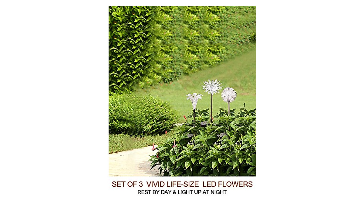Bright Zeal Solar Flower Lights: Outdoor Color Changing Decor