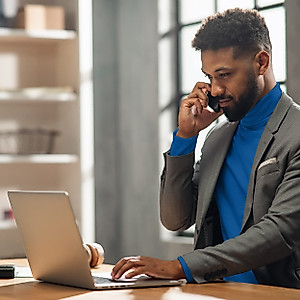 Utopia Wear Men's Turtleneck Slim Fit Lightweight Pullover Top, Medium, Royal Blue