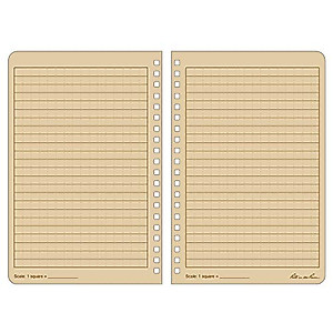 Rite in the Rain Weatherproof Side Spiral Notebook, 4.625" x 7", Tan Cover, Universal Pattern, 3 Pack (No. 973TL3)