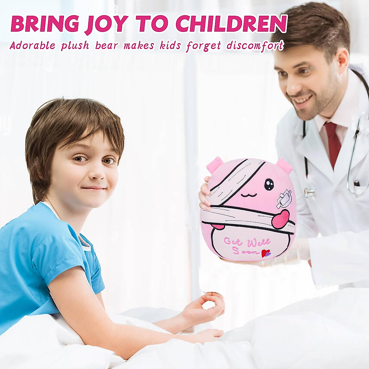 MOFUSAN 12'' Get Well Soon Axolotl Plush Toy, Get Well Soon Cute Axolotl Stuffed Animal Soft Axolotl Plush ies Pillow for Kids Patient Feel Better Sympathy Gifts Condolences Memorial Loved (Axolotl)