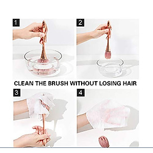 Super Large Mineral Powder Brush, Nail Brushes Kabuki Makeup Brushes Soft Fluffy Foundation Brush Blush Brush,Professional Powder Brushfor Daily Makeup(Rose Gold color) …