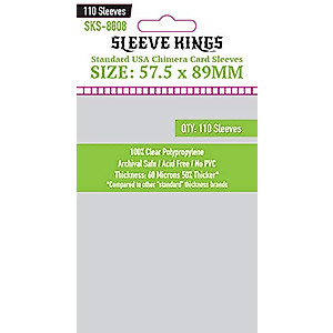 Sleeve Kings Standard USA Chimera Card Sleeves 57.5 X 89 mm (4x110 Pack, 440 Sleeves)