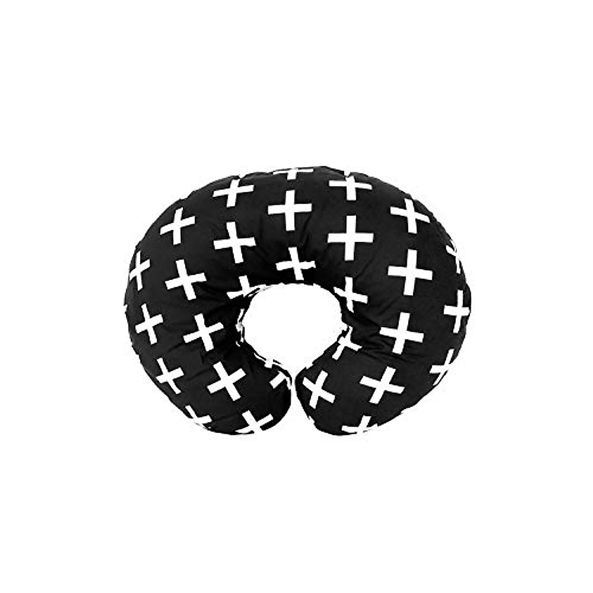 Mila Millie Premium Quality 2 Pack Nursing Pillow Covers Nordic Swiss Black & White Unisex Design Slipcovers - 100% Cotton Hypoallergenic (Black & White)
