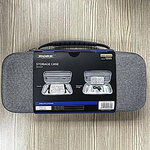 AZURAOKEY Compatible with PS Portal Accessories, Handheld Game Consoles EVA Hard Carrying Case and 9H Hardness Tempered Glass Screen Protector for Playstation 5 Portal Accessories