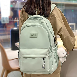 DUNBRI New Female Fashion Lady High Capacity Waterproof Backpack Trendy Women Laptop Bags Travel Book Bag Cool (black)