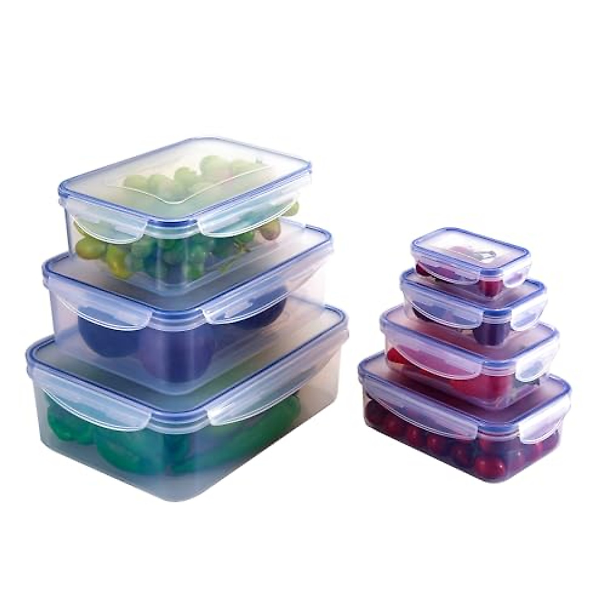 Maturi Food Storage Containers Set of 7 with Airtight Lids, BPA Free, 0.12L-3.8L