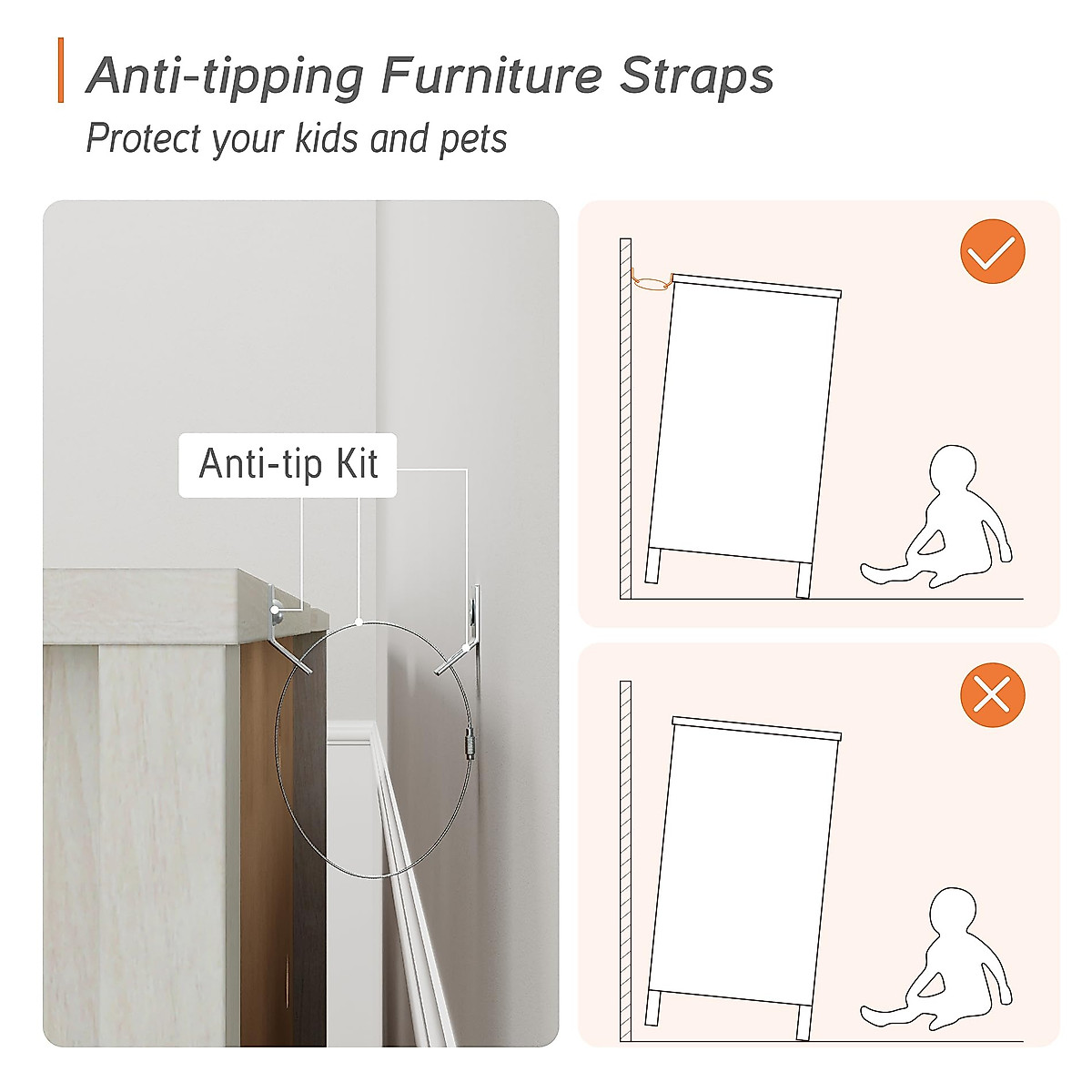 WAMPAT 2-in-1 TV Stand for 100+ Inch TV, Farmhouse & Industrial Media Entertainment Center w/Sliding Mesh Doors, Rustic TV Console w/Storage Shelves & Blue LED Lights for Living Room, Antique White