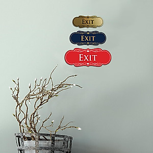 Designer EXIT Sign - Black - Large (1 Pack)