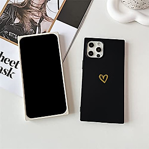 Cocomii Square Case Compatible with iPhone 13 Mini - Silicone, Slim, Matte, Soft Touch, Love Hearts, Fingerprint Resistant, Anti-Scratch, Shockproof (Antique White)