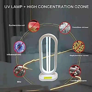 Uvo Lamp - Home Disinfection Device, Haloclean UV Bed Bugs, UV Light Sanitizer Wand, Ultraviolet Light with 3- Speed Timing and Remote Control, 38w 110v UV Lamp (Black*2)
