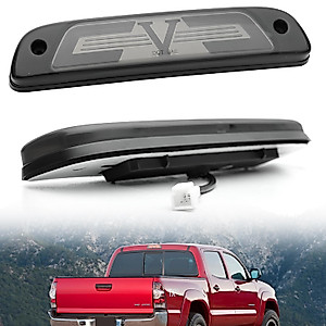 NSLUMO Led Third Brake Light Replacement for To-yo-ta 1995-2015 Tacoma, 2016-2023 Tacoma Access Cab N300 LED 3rd Brake Center High Mount Stop Lamp Smoked Lens Red CHMSL 8157004030