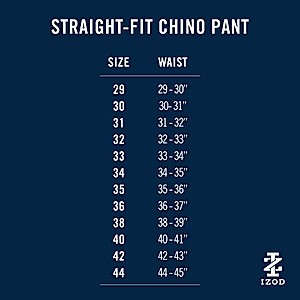 IZOD Men's Saltwater Stretch Flat-Front Chino Pants, Cadet Navy Strt, 38W x 29L