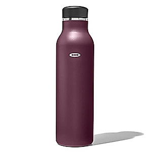 OXO 20oz Insulated Purple Garnet Water Bottle with Standard Lid