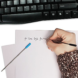 4.5” Replaceable Ballpoint Pen Refills, 30 Pack Smooth Writing Ballpoint Refills for Cross Style Pen (Black and Blue Ink Refills)