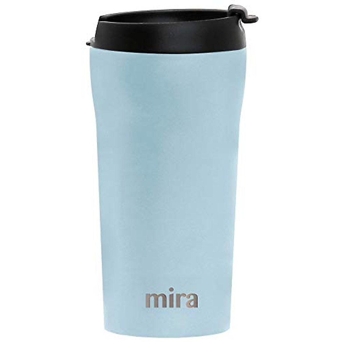 MIRA Coffee Lover Bundle with 12oz Insulated French Press (Pearl Blue) and 12oz Insulated Travel Mug (Pearl Blue)