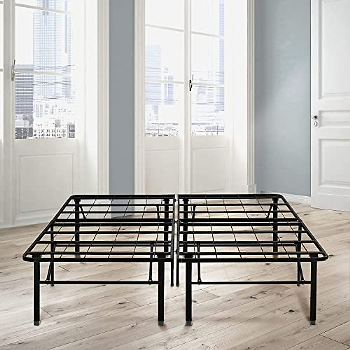 Boyd Sleep Bonus Base Metal Mattress Foundation, 18" Height, Black, Queen