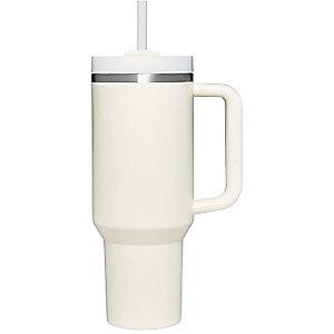 ANNA QUEEN 40 oz Tumbler With Handle and Straw Lid,Quencher H2.0 Vacuum Stainless Steel Insulated Tumblers,Travel Mug Iced Coffee Cup,Heat,Travel Mug for Hot and Cold Beverages